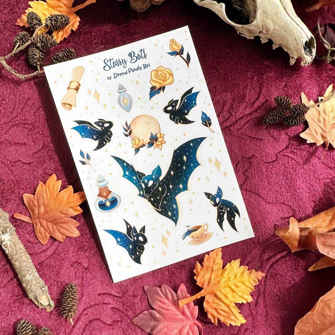 Starry Bat- STICKER SHEET - Etsy