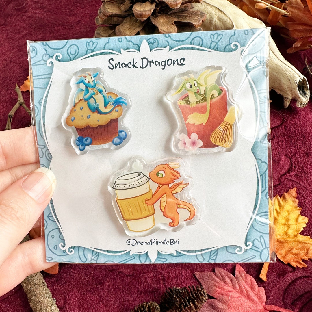 Snack Dragons Dragons PIN PACK - Etsy