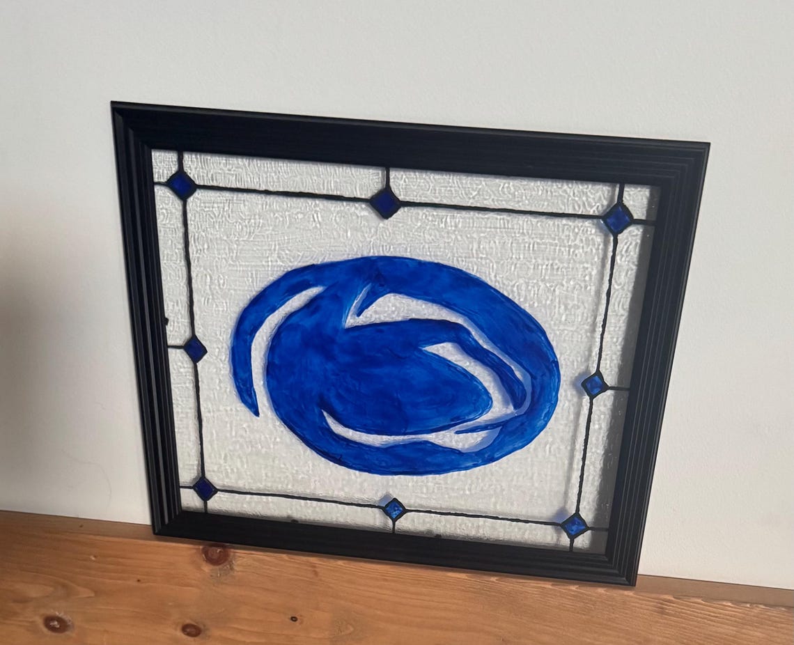 Faux Stained Glass Team Logo - Etsy