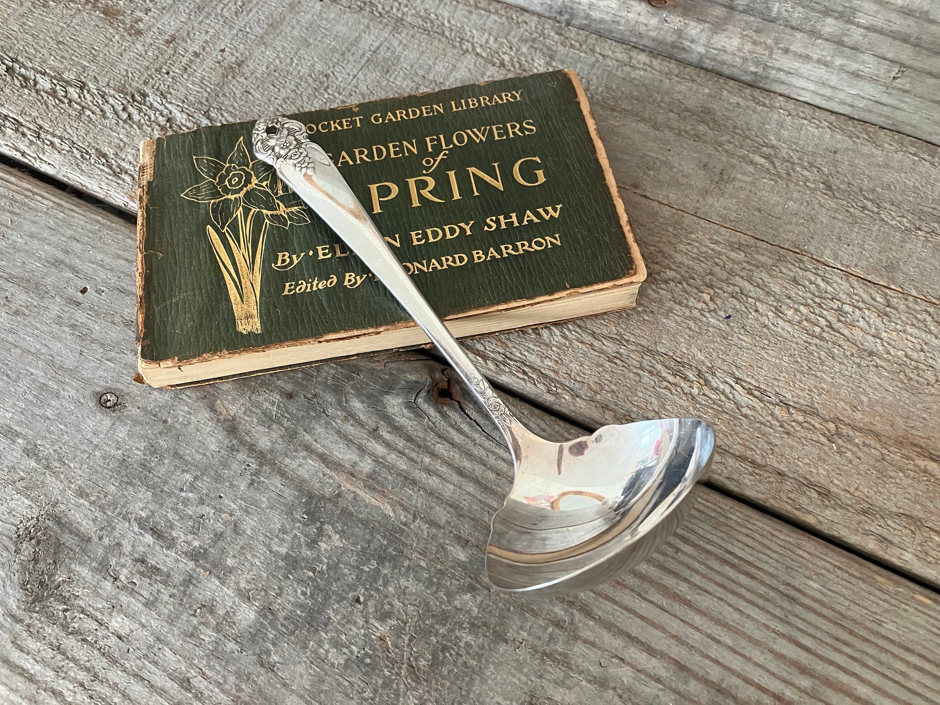 Vintage Prestige Silver Plate Ornate Floral Ladle Shabby Chic Country ...