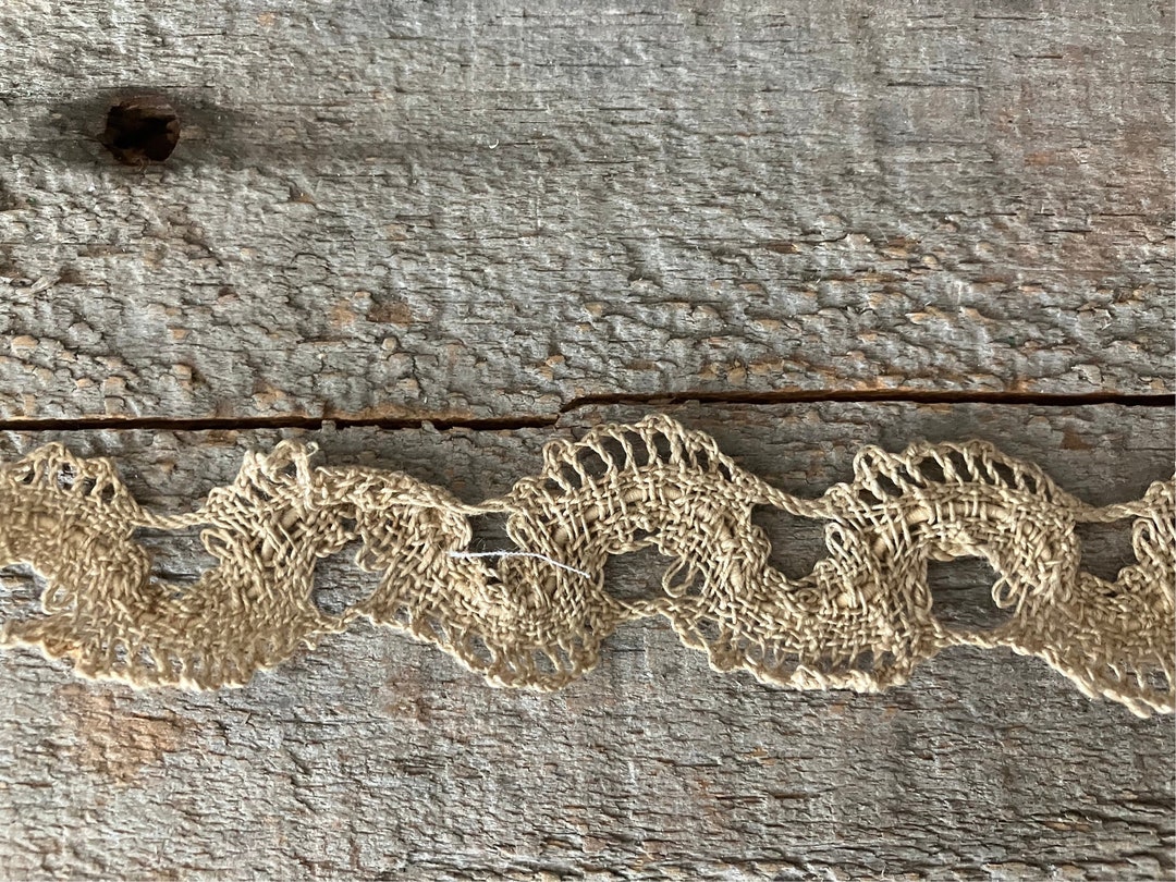 Antique Victorian Cotton Fillet Lace Trim Ribbon 1'' Wide 48 Inches ...
