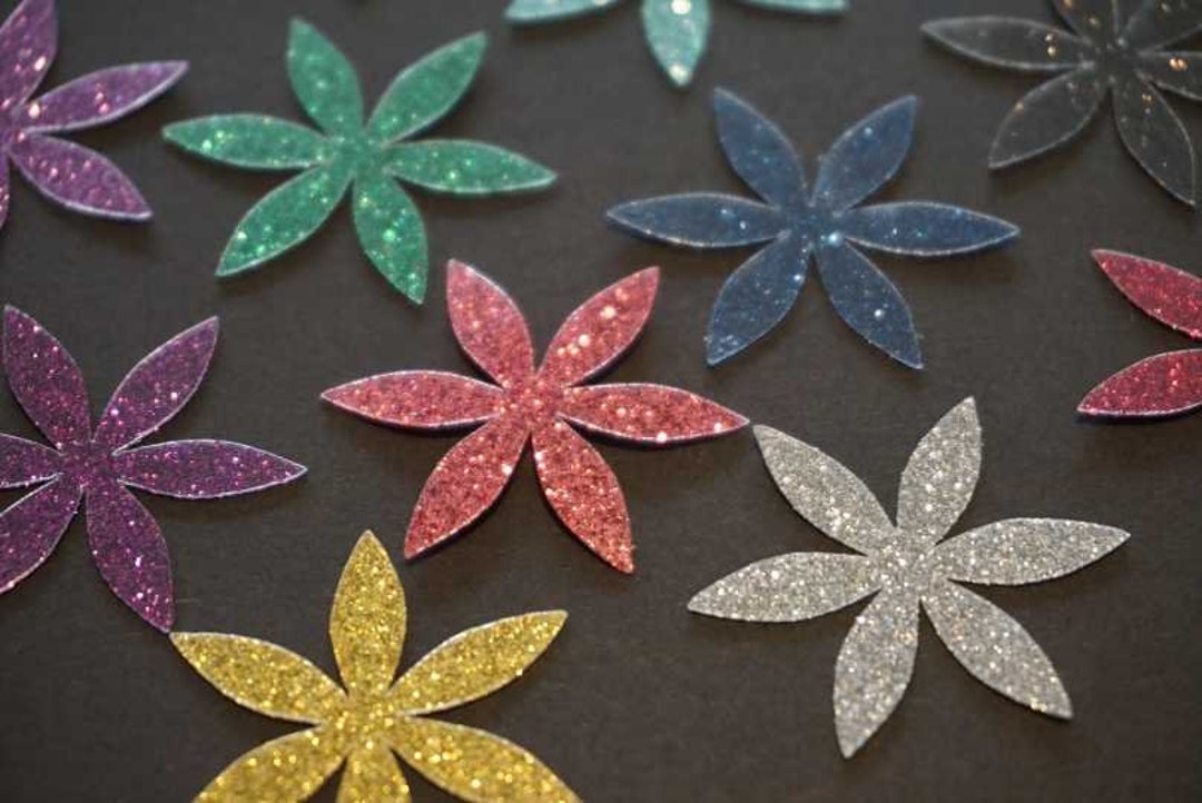 Flower Sticker Hotfix Iron-on Transfer Textile Sticker Glitter - Etsy