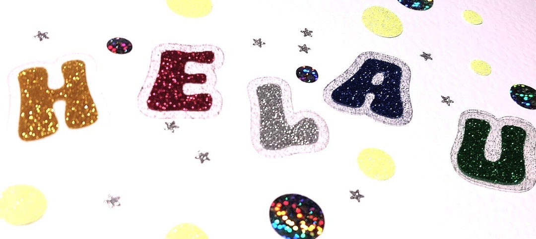 Iron-on Image Helau Carnival Textile Sticker Glitter Foil Glitter Foil ...