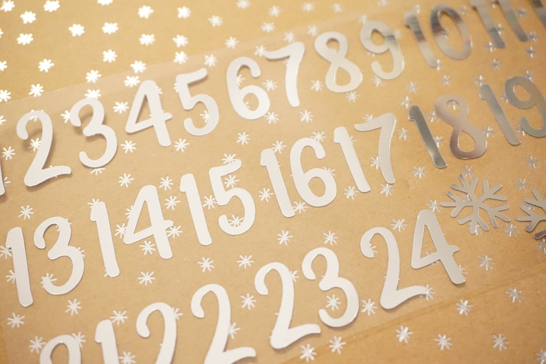 Ironing Picture Advent Calendar Numbers Glitter Textile - Etsy
