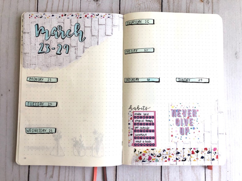 Custom Bullet Journal | Pre-made Bullet Journal | Hand Drawn Bujo ...