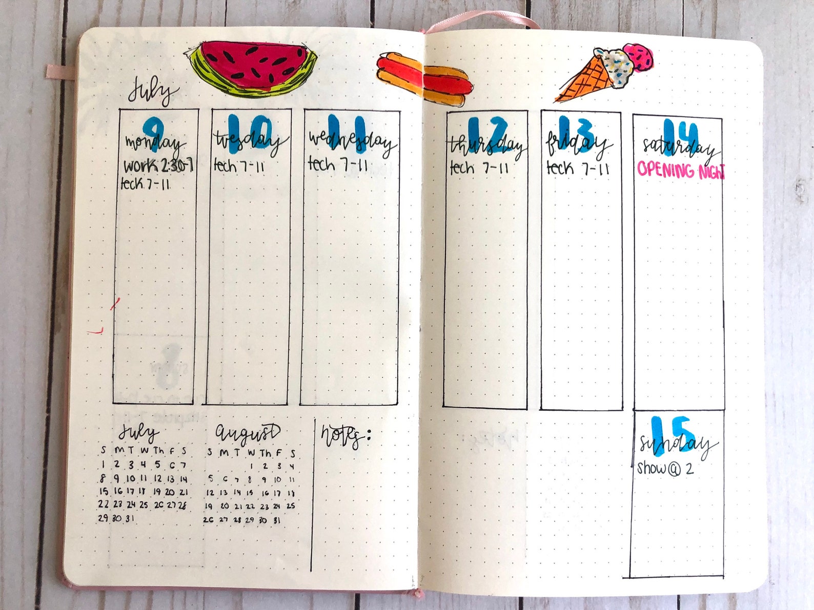 Custom Bullet Journal | Pre-made Bullet Journal | Hand Drawn Bujo ...