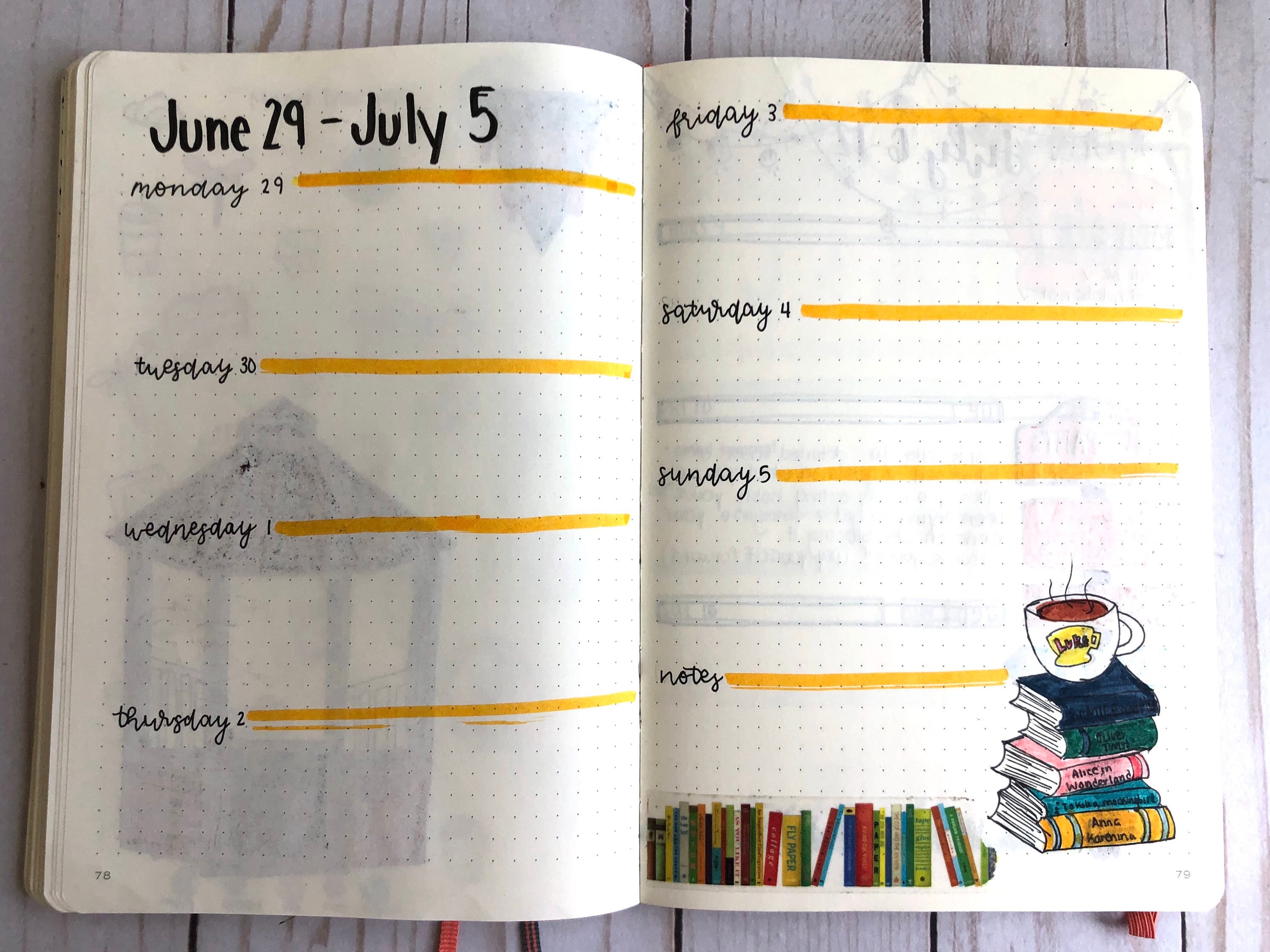 Custom Bullet Journal Pre-made Bullet Journal Hand Drawn | Etsy