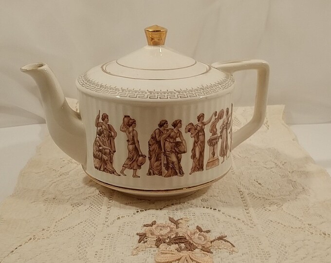 Sadler Neoclassical Greek Teapot, Full Size; Vintage Sadler, Vintage ...