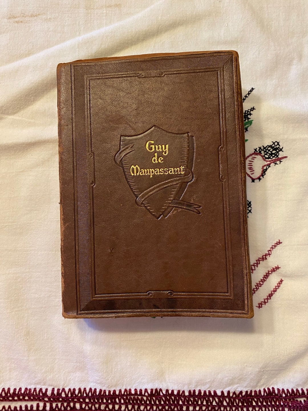 The Complete Short Stories of Guy De Maupassant; Antique Book, Leather ...
