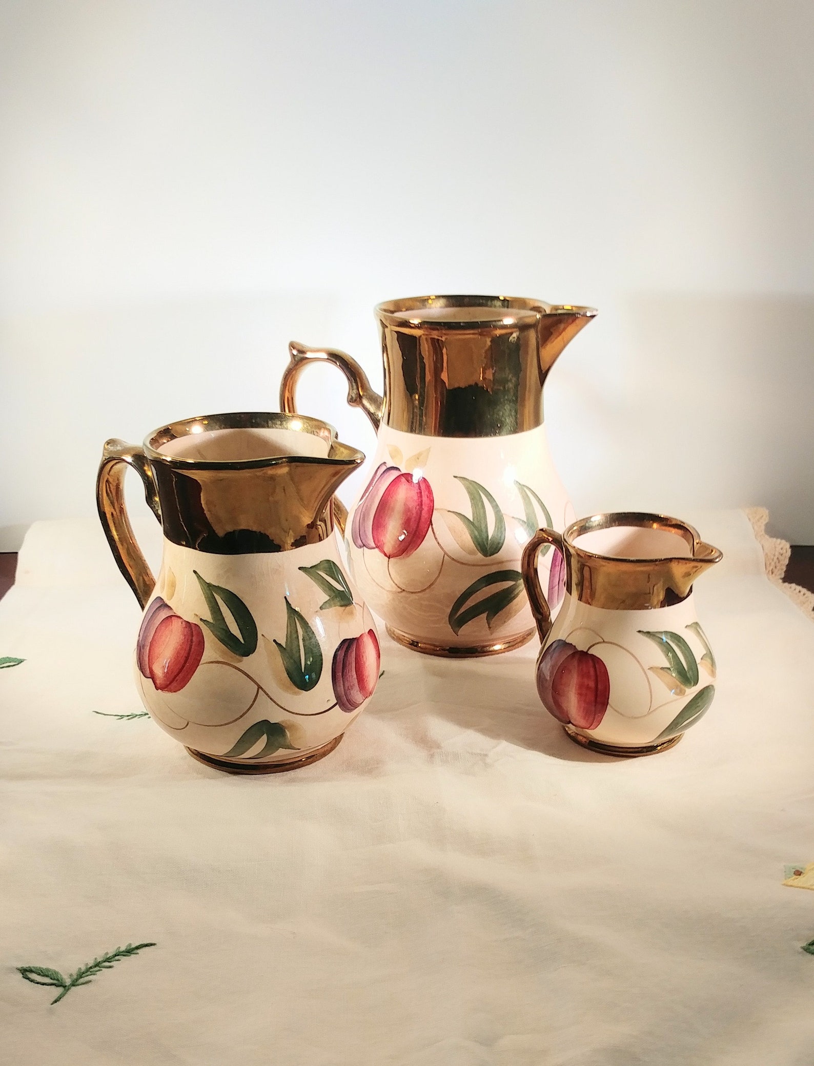 Wade England Harvest Ware 3 Piece Plums and Leaves Copper - Etsy