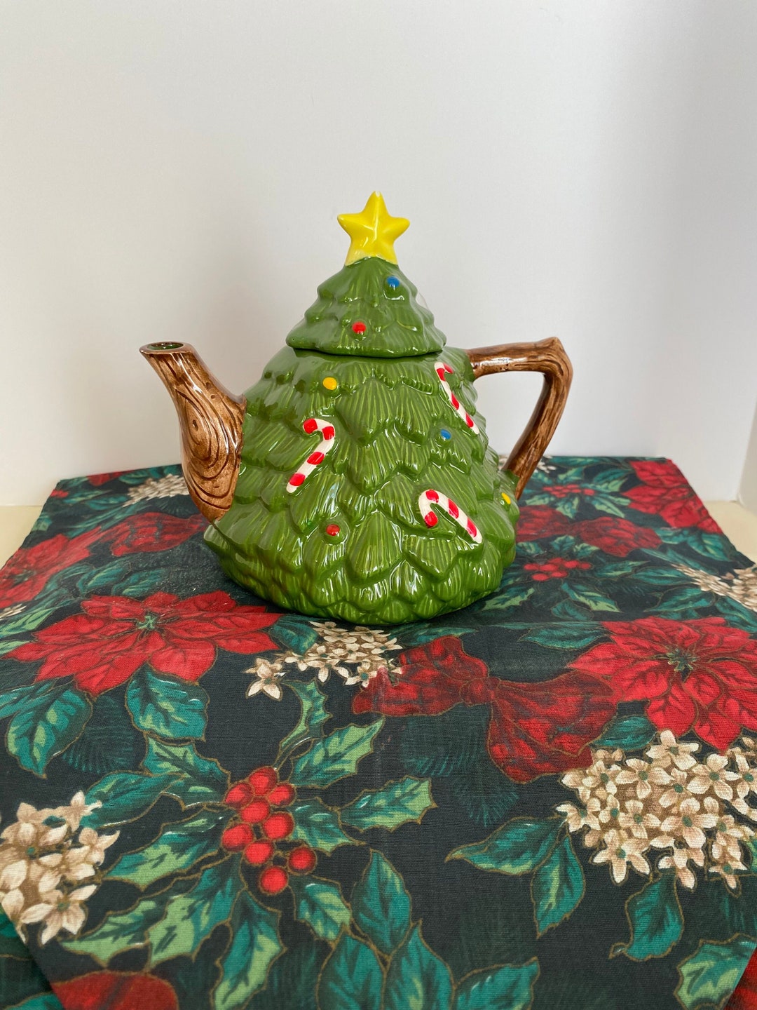 Christmas Tree Figural Teapot, by Enesco Vintage Teapot, Full Size ...