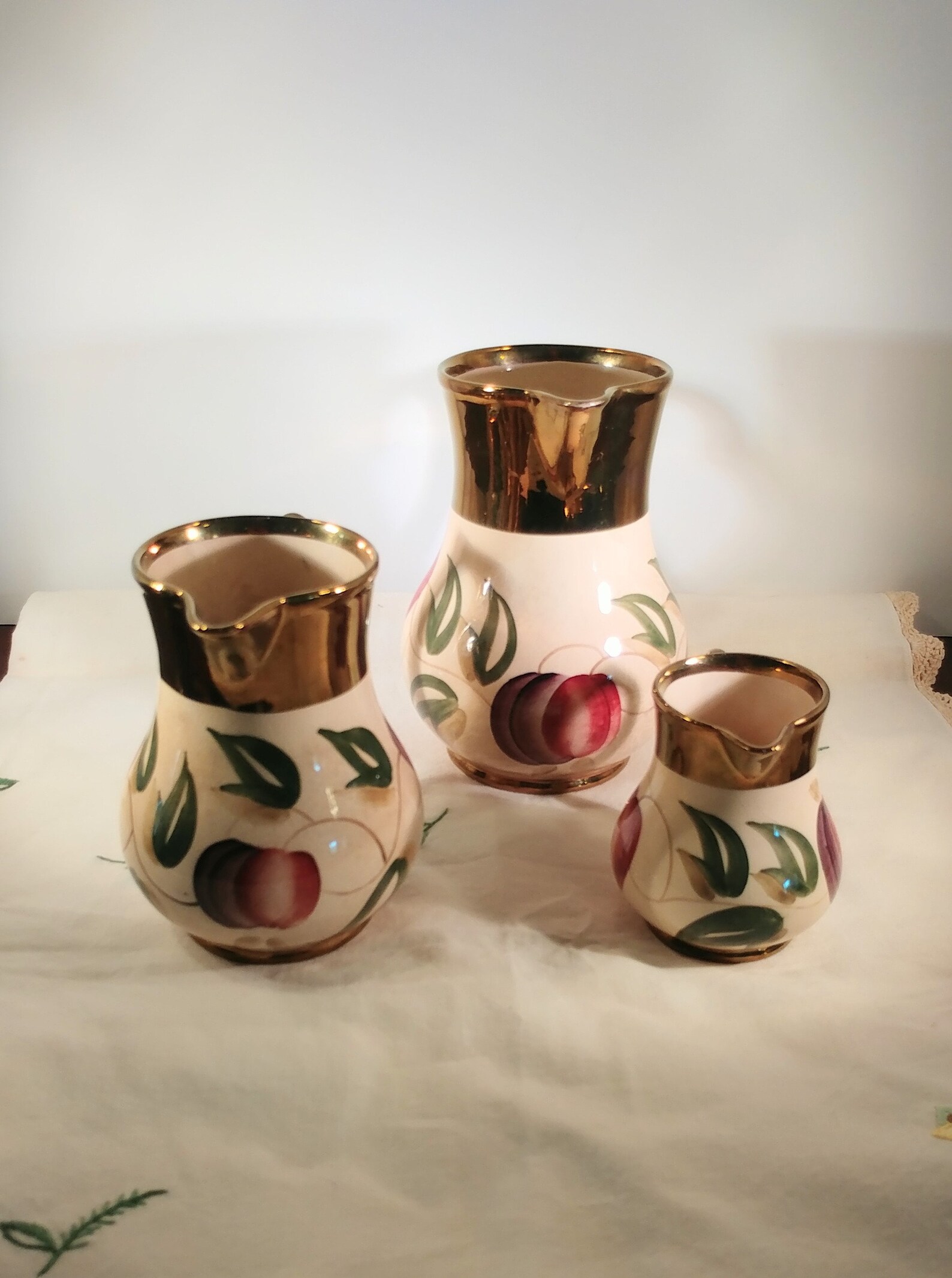 Wade England Harvest Ware 3 Piece Plums and Leaves Copper - Etsy