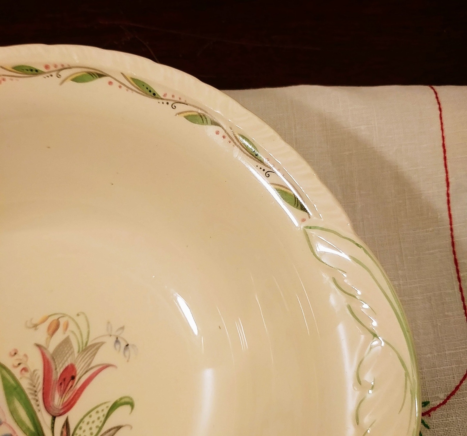 New Hall Pottery Romney Pattern Large Open Serving Bowl | Etsy