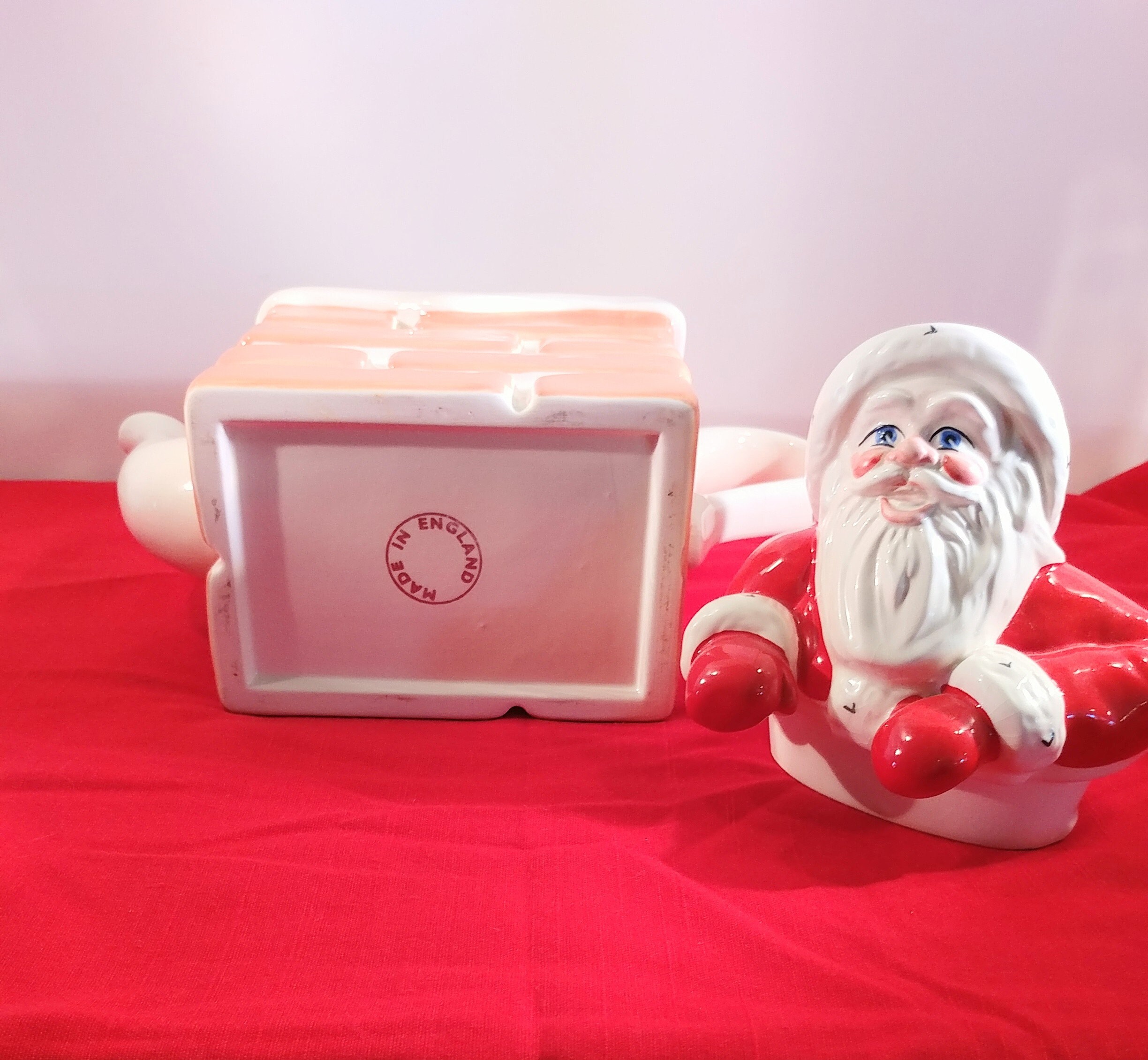 Santa in the Chimney English Teapot Full Size Vintage - Etsy