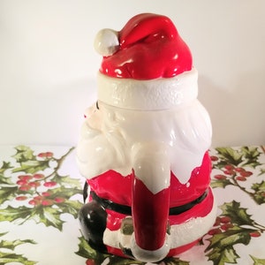 Jolly Santa Holiday Figural Teapot, Full Size; Vintage Teapot, Holiday ...