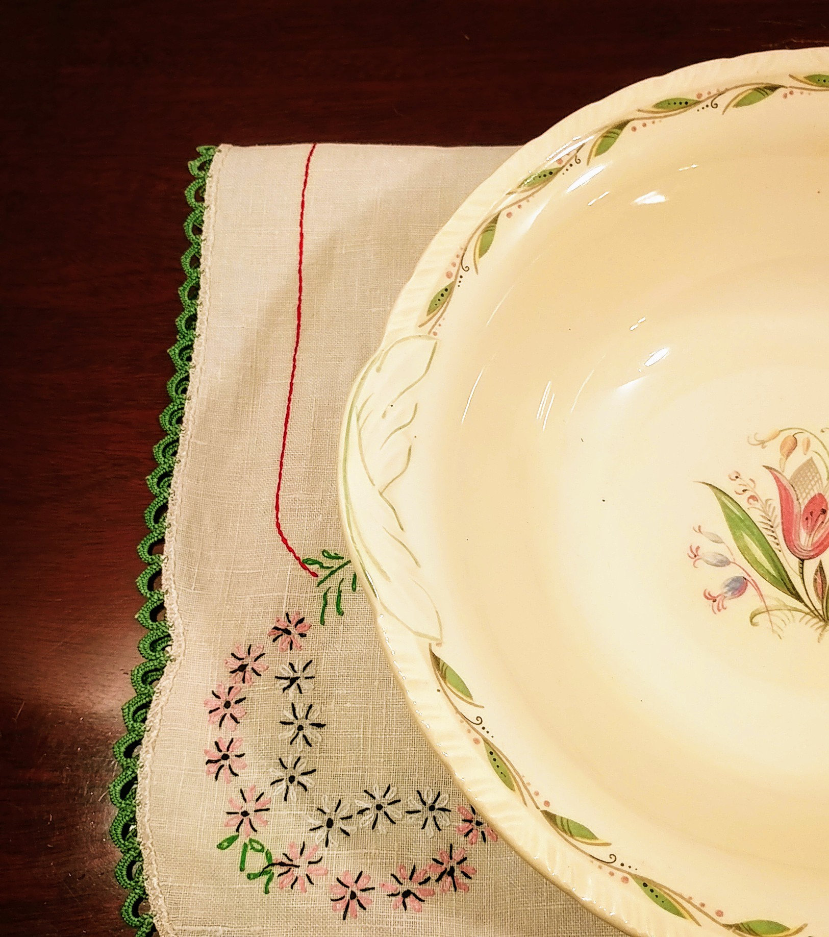 New Hall Pottery Romney Pattern Large Open Serving Bowl - Etsy