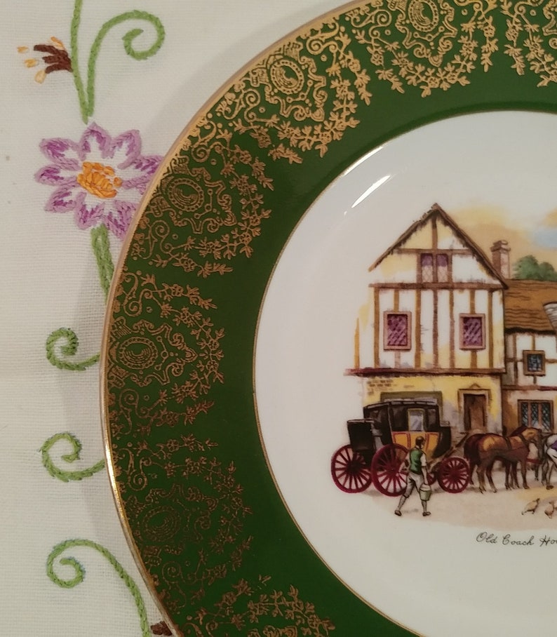Royal Falcon Ware Old Coach House York Gift Plate Vintage | Etsy