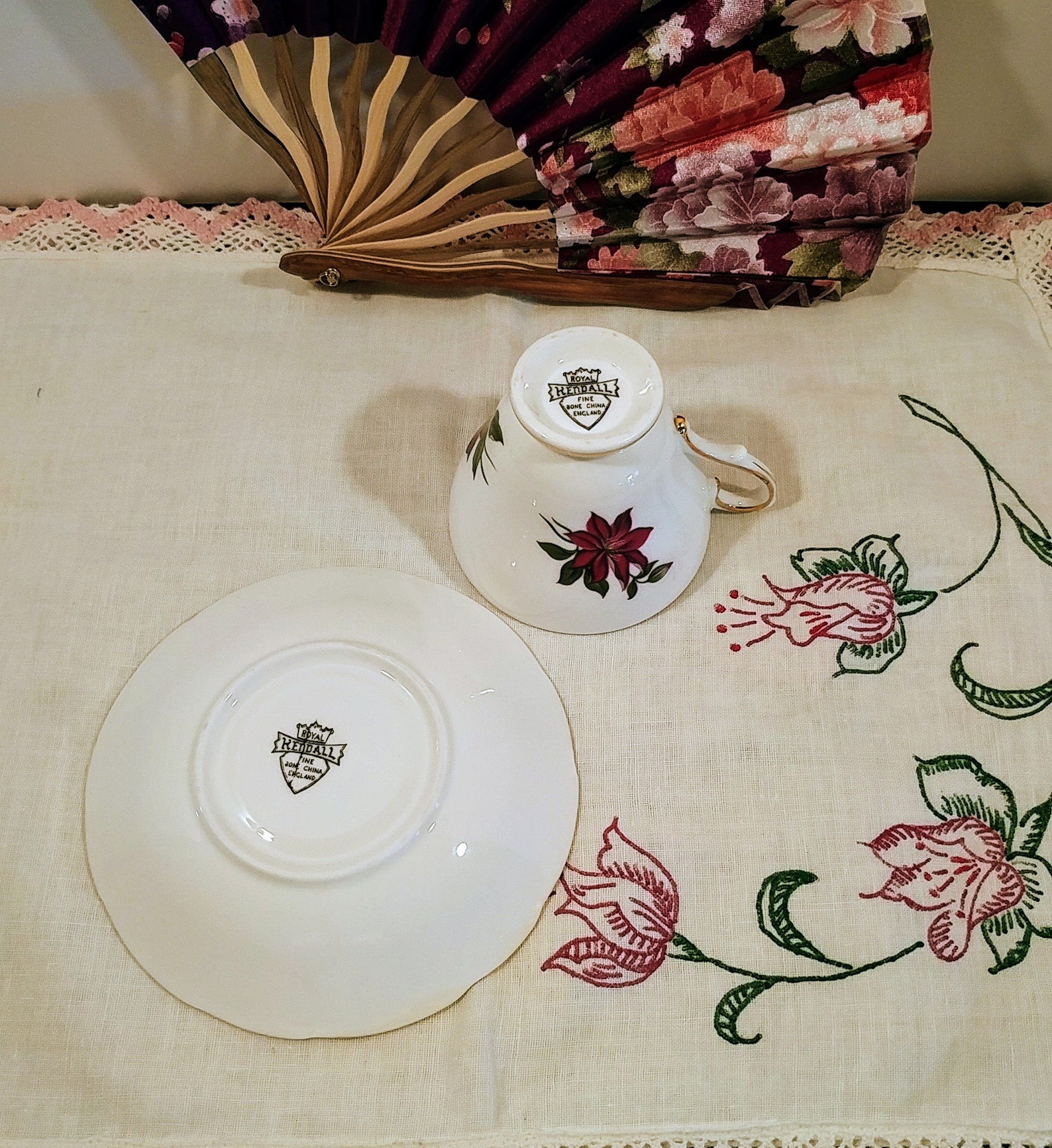 Gorgeous Pedestal Tea Cup and Saucer Set Featuring Purple | Etsy