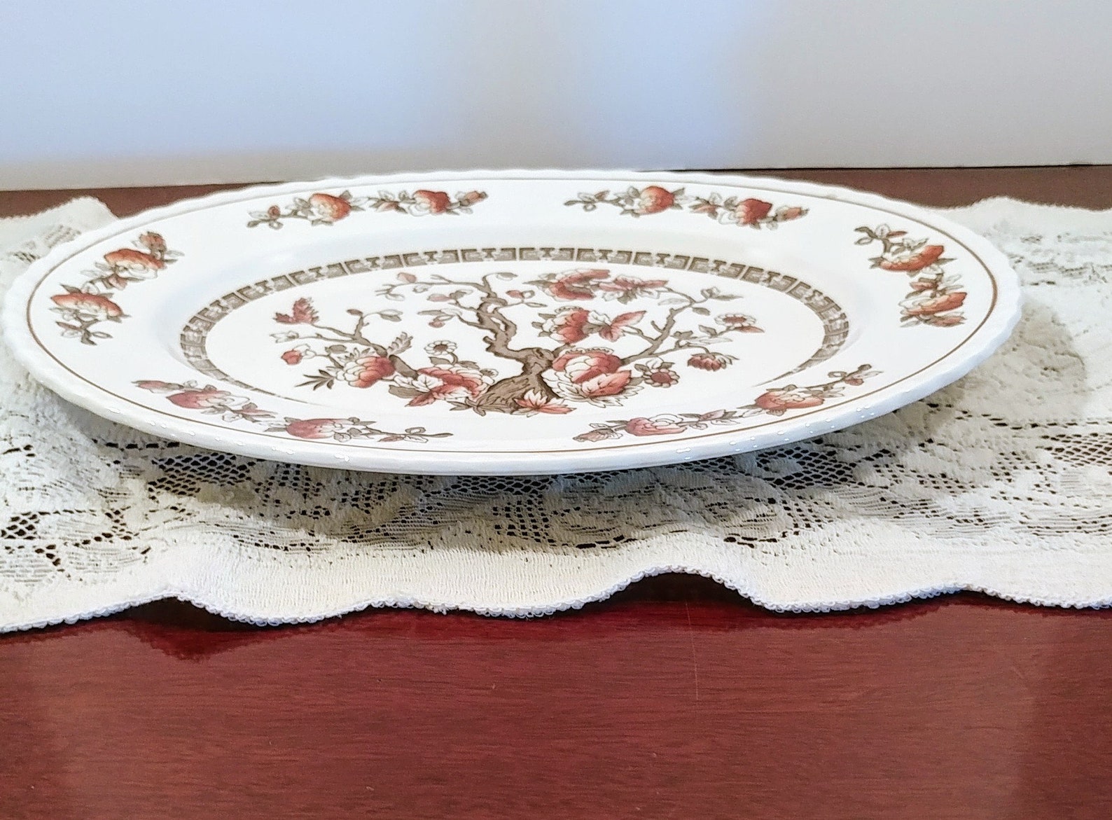 Myott Indian Tree Brown Oval Serving Platter Vintage Myott - Etsy