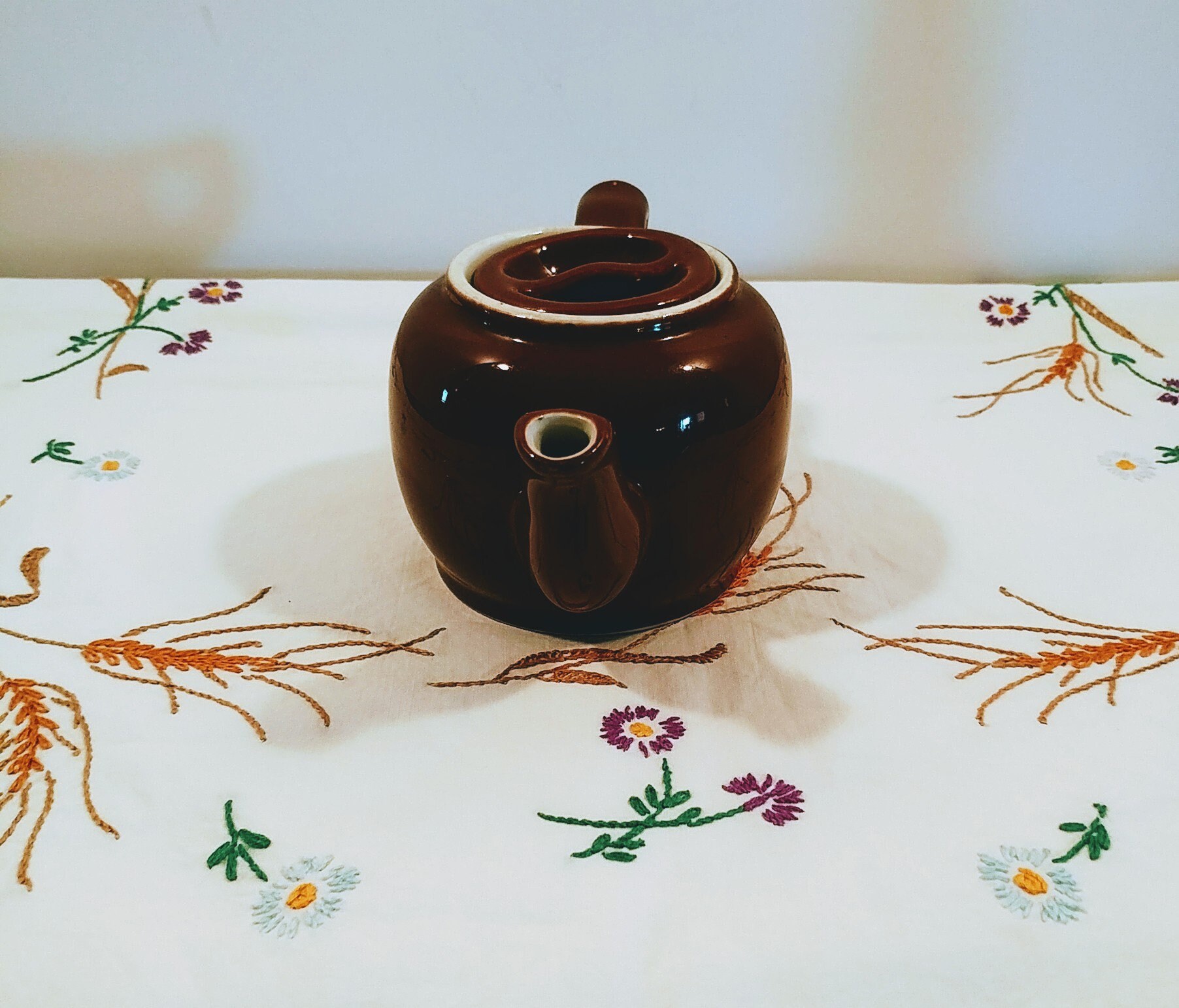 Vintage Hall China Company Round Personal Teapot With Tab Lid - Etsy
