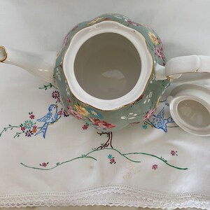Grace Tea Ware Chintz Pattern Teapot With Gold Trims, Full Size ...