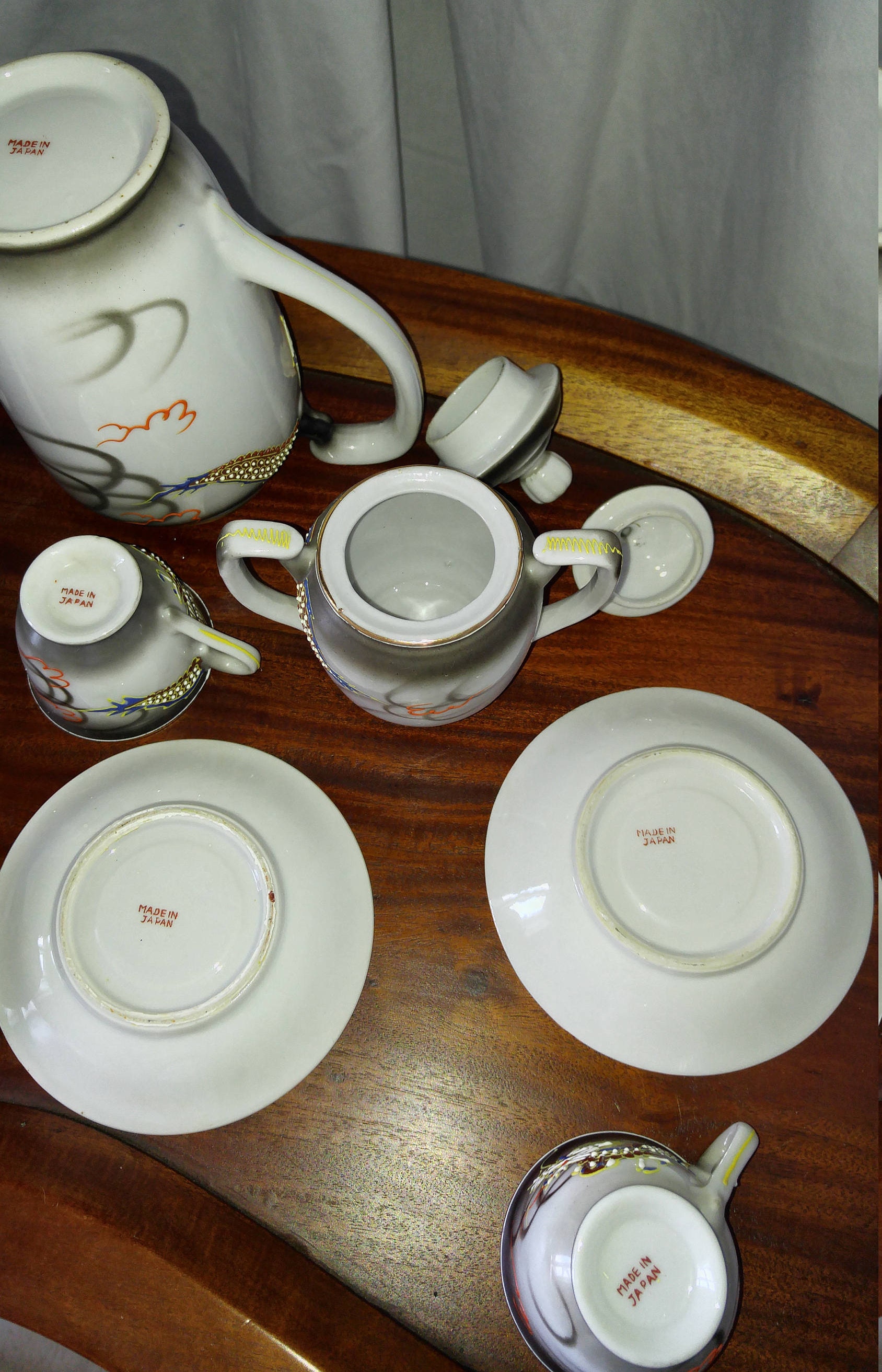 Antique Dragonware Hand Painted Moriage Tea Set 9 Piece Set - Etsy