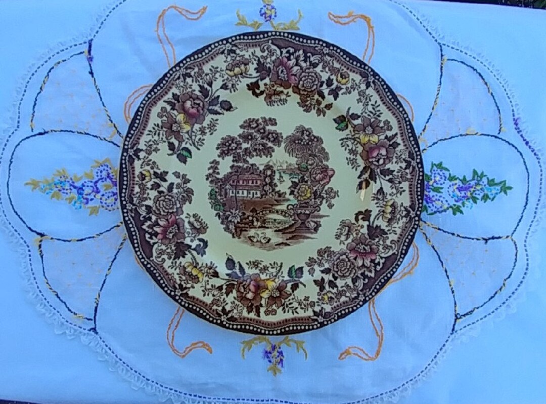Alfred Meakin Tonquin Five Color Transferware Plate Vintage Alfred ...