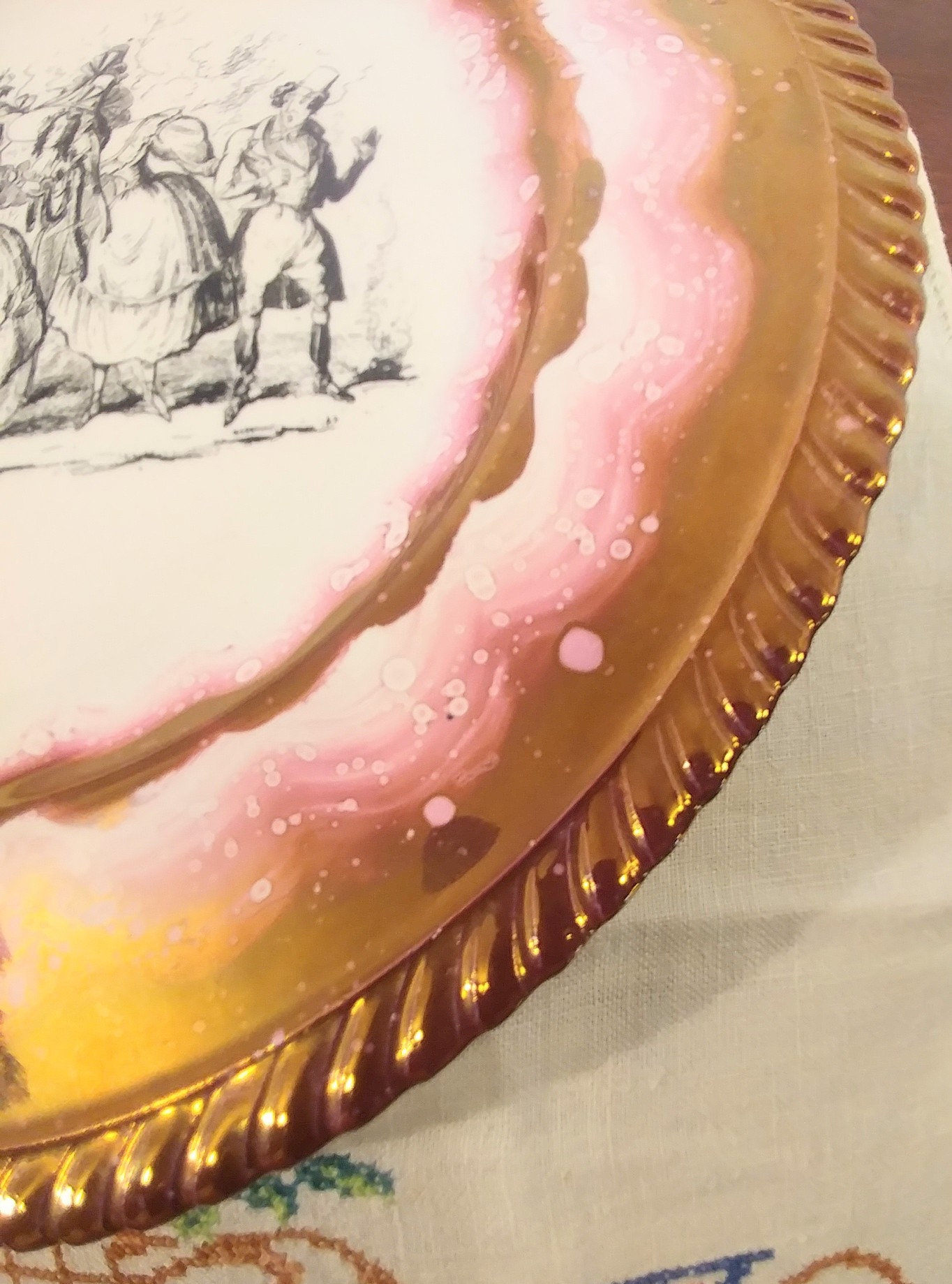 Vintage Splatter Lusterware Plate by Gray's Pottery - Etsy