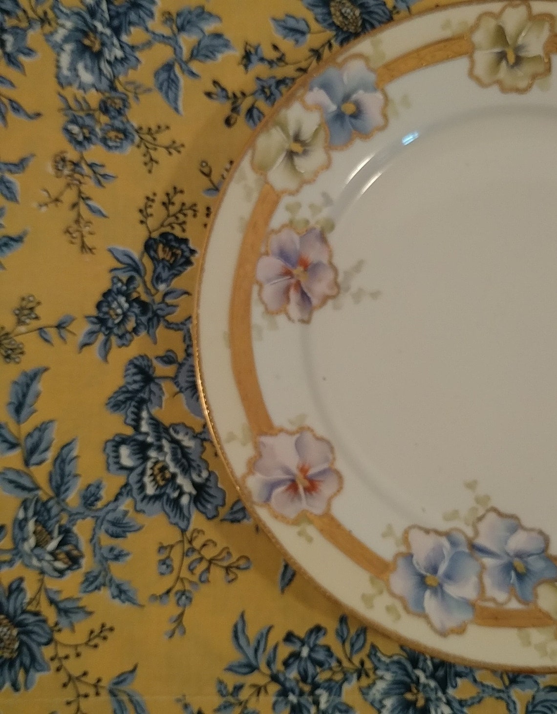 Antique Nippon Hand Painted Pansy Plate With Gold Moriage | Etsy