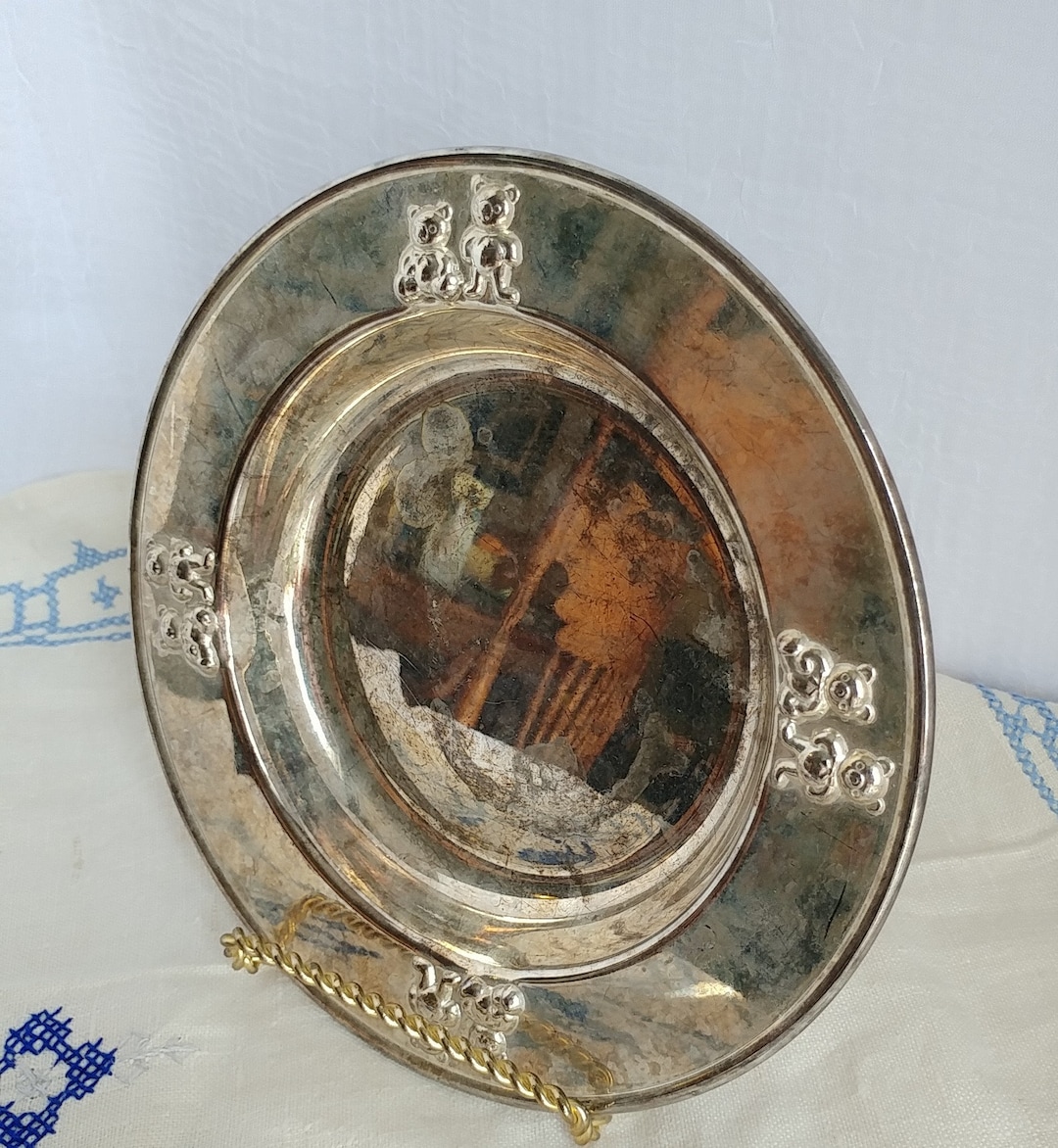 Godinger Silver Baby Plate - Etsy