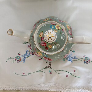 Grace Tea Ware Chintz Pattern Teapot With Gold Trims, Full Size ...