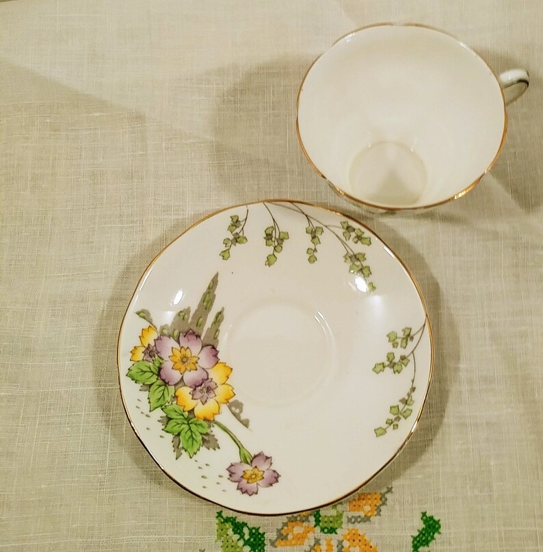 Salisbury Lucerne Pattern Bone China Cup and Saucer Set 2 - Etsy
