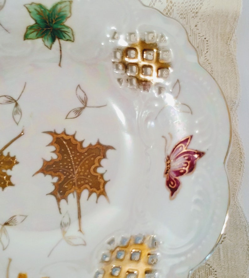 Lipper & Mann Pedestal Dessert Dish With Opalescent Glaze | Etsy