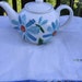 Burton & Burton Blue Flowers and Butterflies Hand Painted Teapot ...