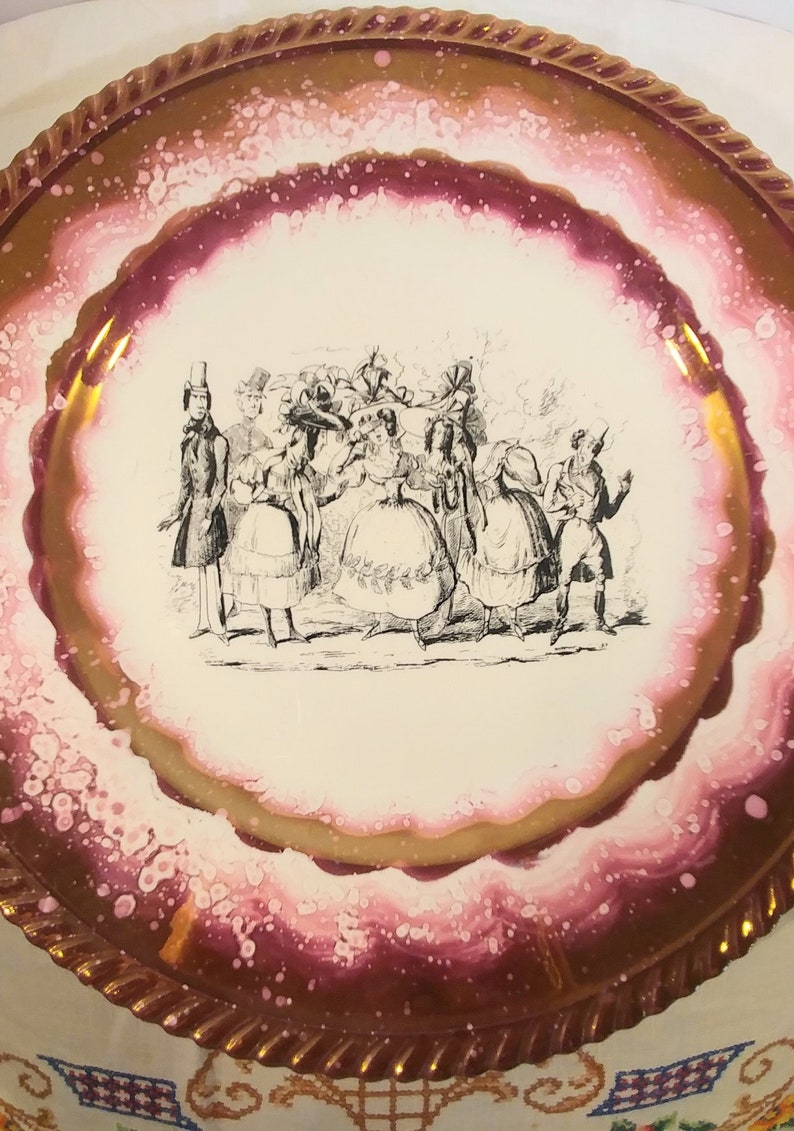 Vintage Splatter Lusterware Plate by Gray's Pottery - Etsy