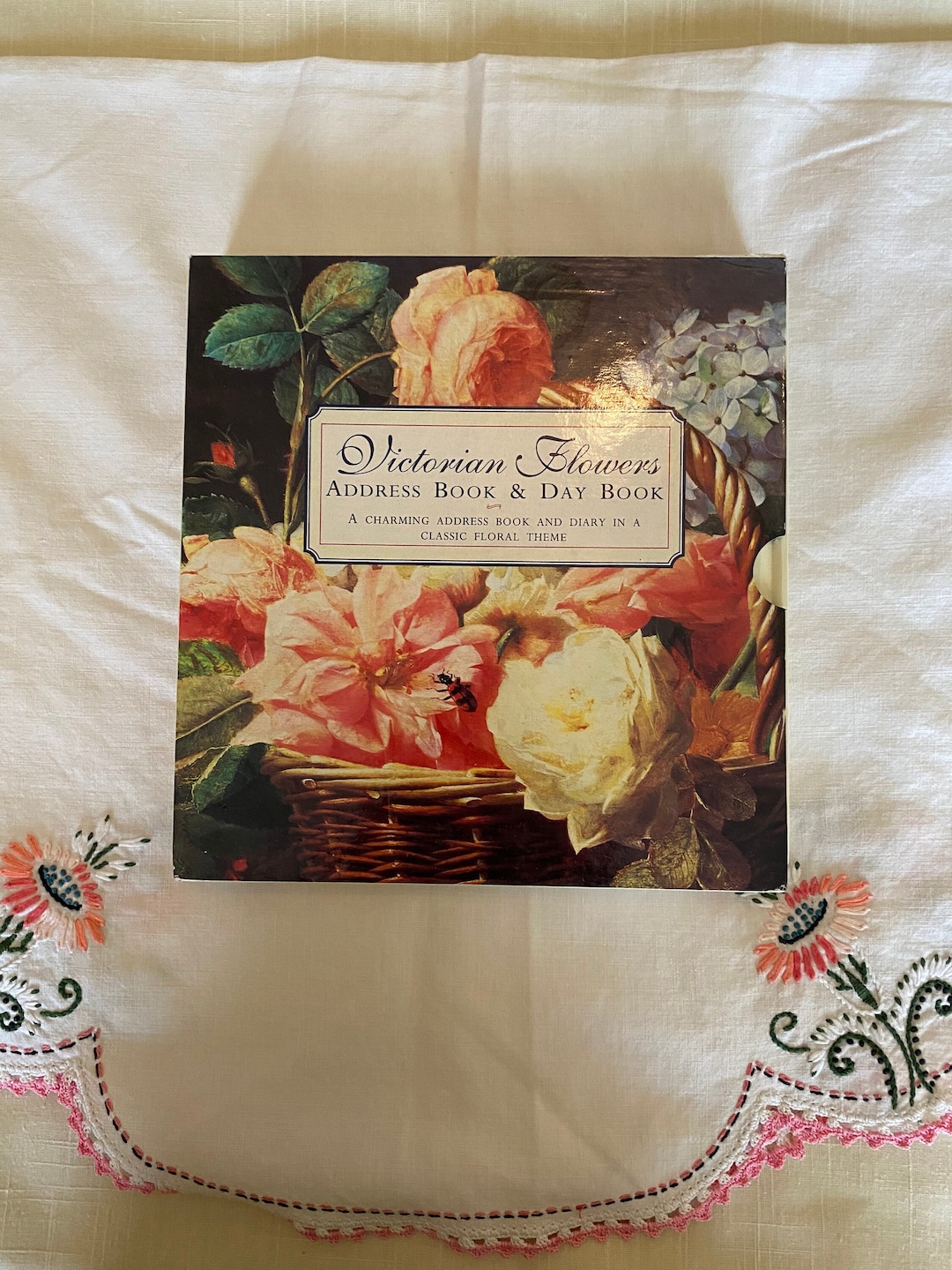 Victorian Flowers Address Book and Day Book Set in Hardback Sleeve ...