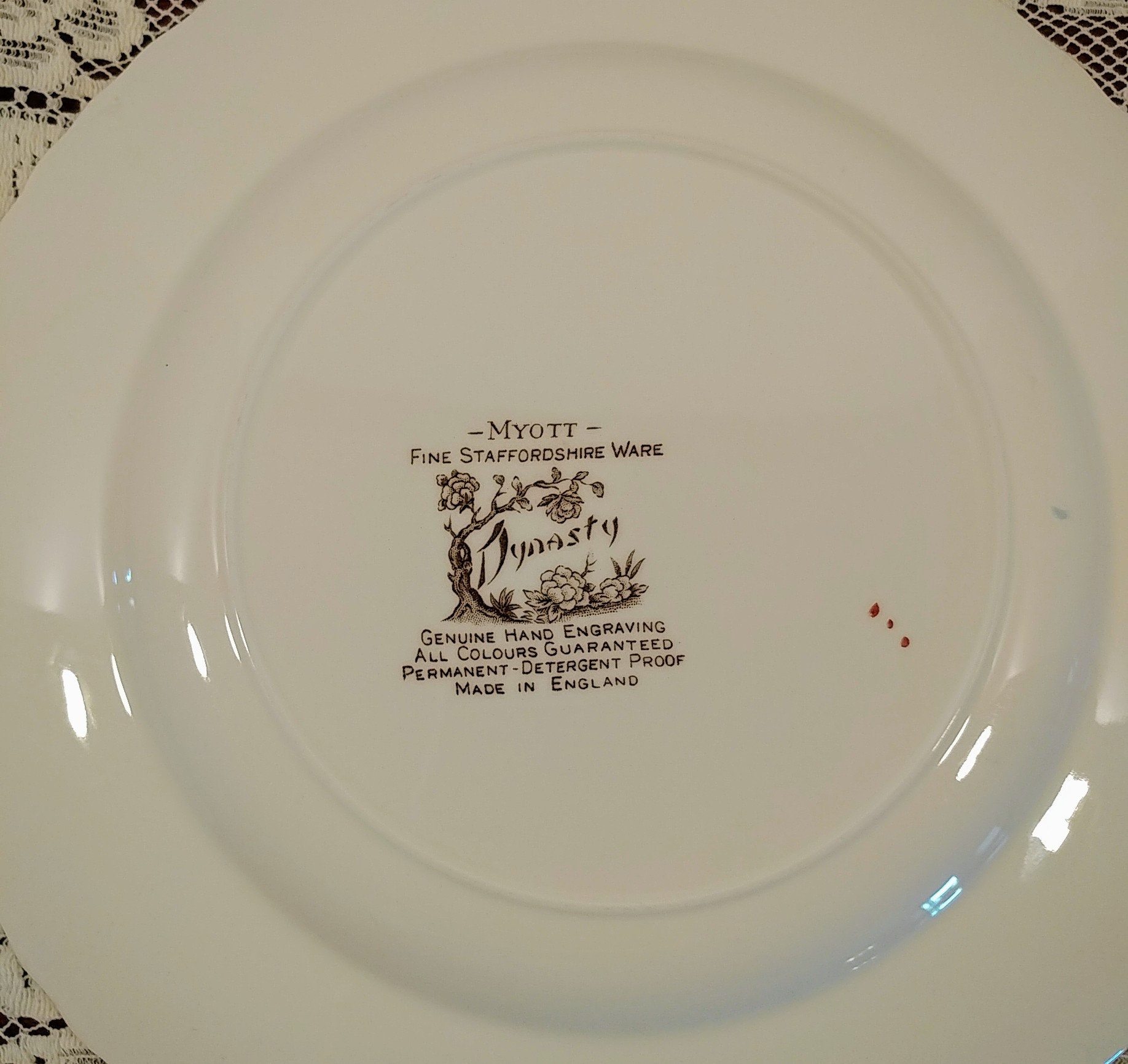 Myott Indian Tree Brown Pattern Dinner Plates Set of 2 | Etsy