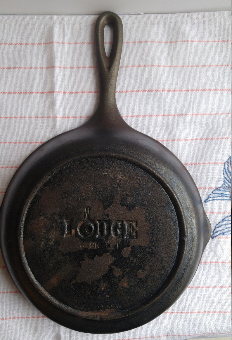 Vintage Lodge Cast Iron Skillet 8 Inch Vintage Lodge - Etsy