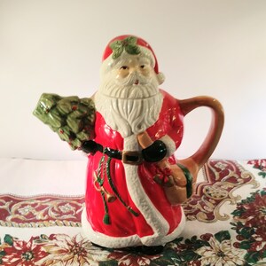 Old World Santa Figural Teapot, Full Size; Vintage Teapot, Figural ...