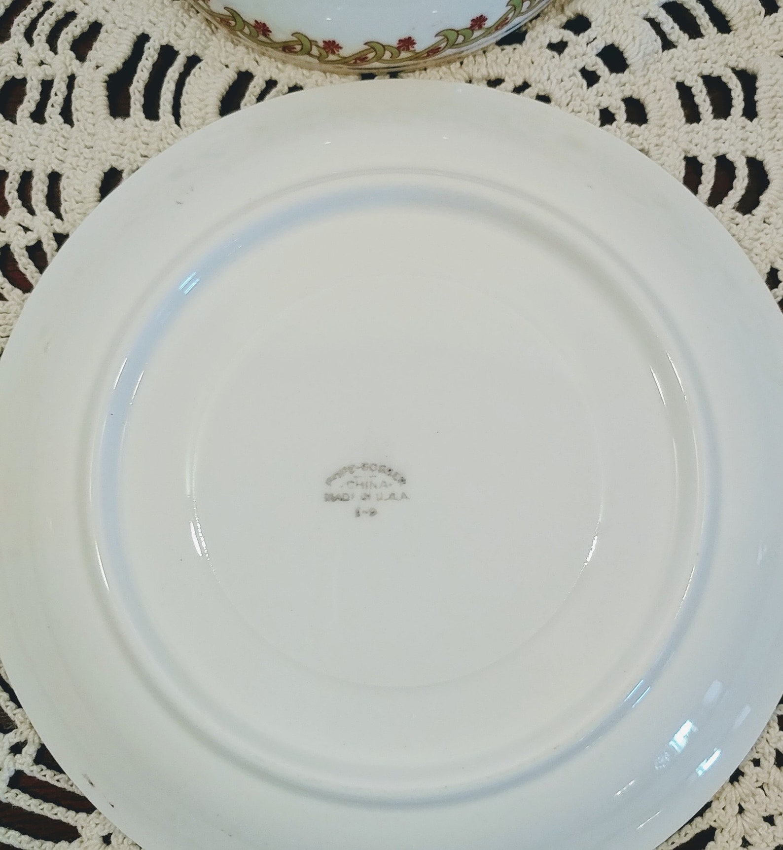 Antique Art Deco Style Pope Gosser China Double Handle Soup Bowls With ...