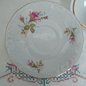 Vintage Wawel China Gold Trimmed Roses Cup, Saucer and Plate Set - 4 ...