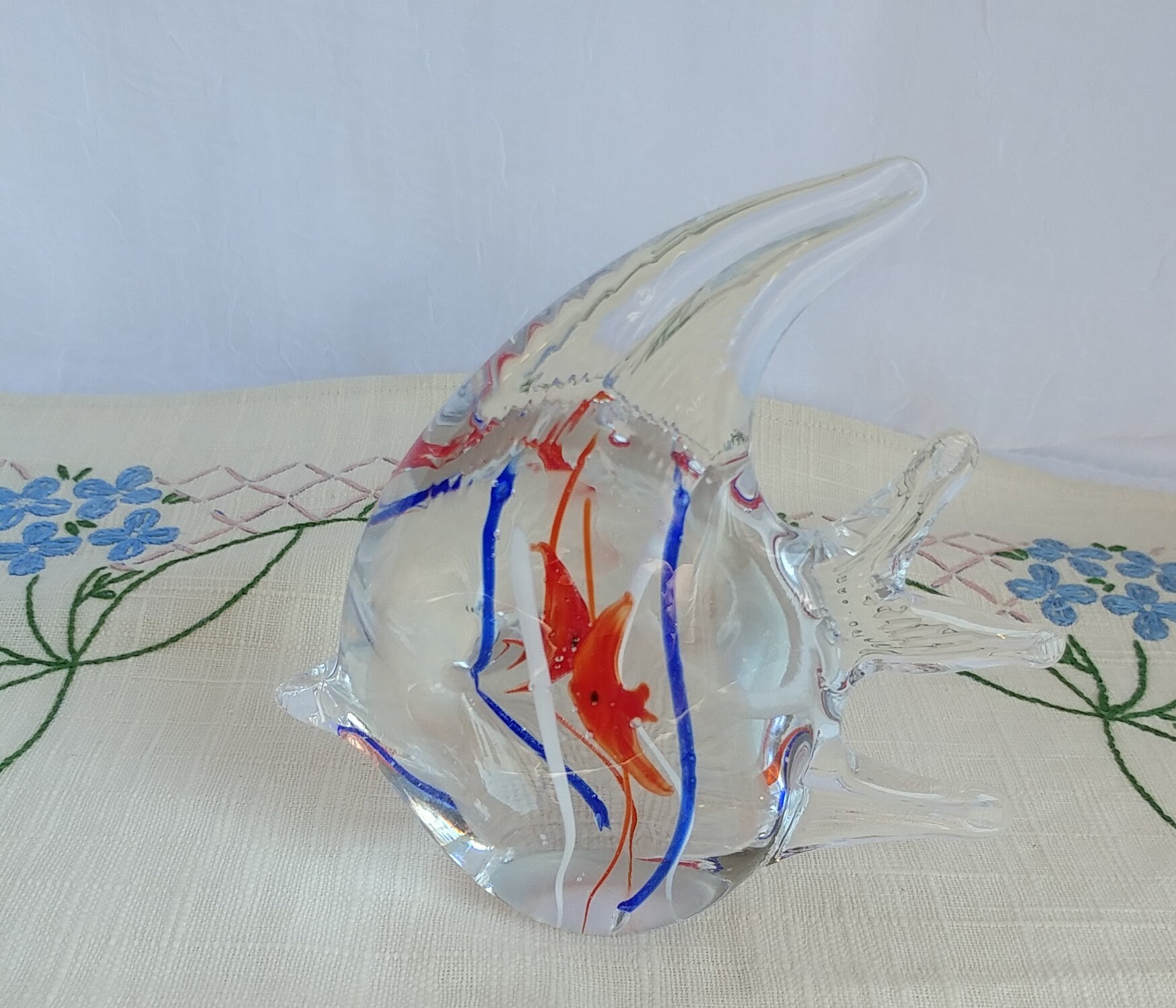 Vintage Hand Blown Glass Fish Within Fish Paperweight Dynasty - Etsy