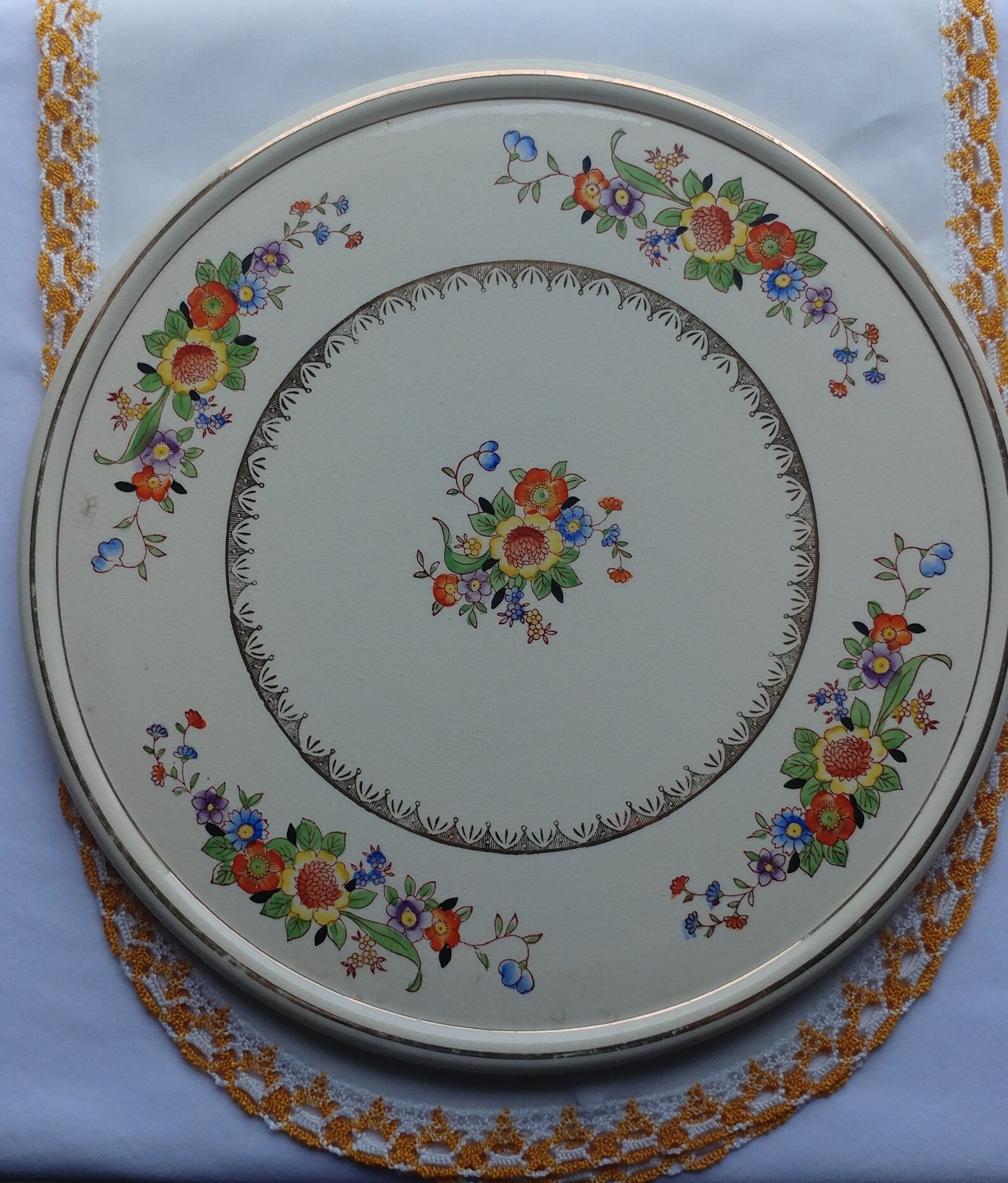 Vintage Large Cake Plate, Serving Plate, 12 Inches; Vintage Cake Plate ...