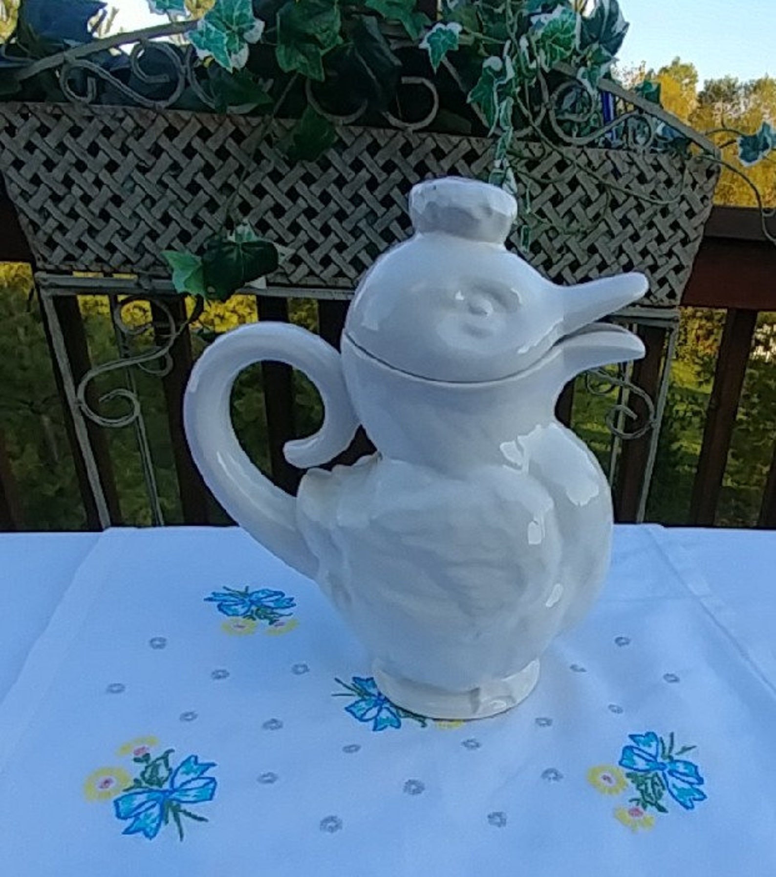 Vintage Rare Zell Am Harmersbach White Duck Teapot;vintage ...