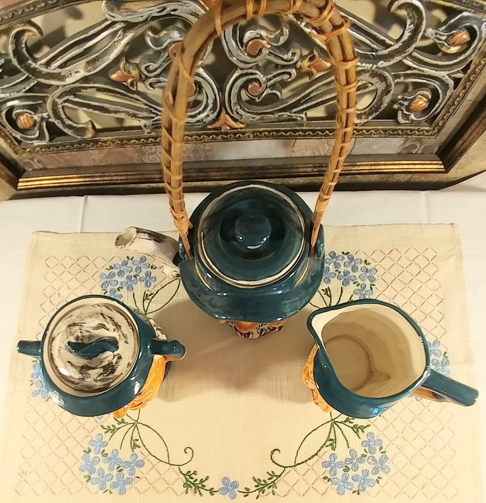 Vintage Grumpy Old Men Toby Tea Set - Complete Matching 3 Piece Tea Set ...