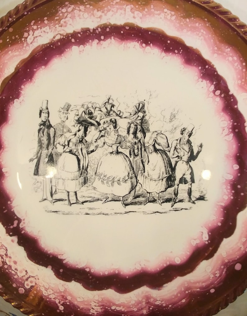 Vintage Splatter Lusterware Plate by Gray's Pottery - Etsy