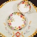 Paragon Bone China Mums Pattern Pedestal Tea Cup and Saucer Set ...