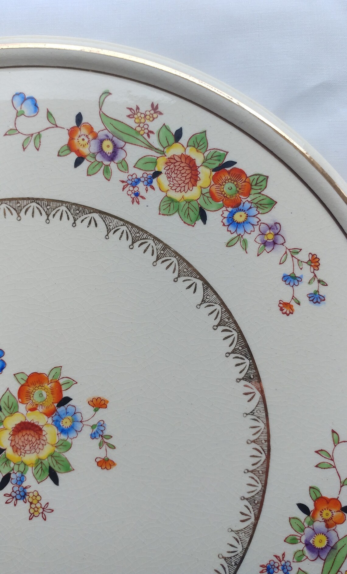 Vintage Large Cake Plate, Serving Plate, 12 Inches; Vintage Cake Plate ...