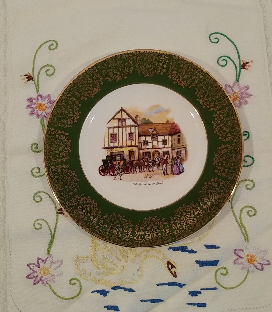 Royal Falcon Ware Old Coach House York Gift Plate Vintage | Etsy