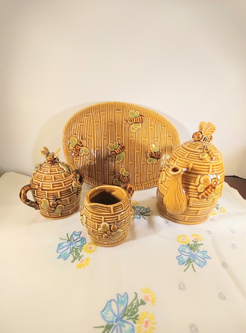 Vintage Beehive Personal Size Tea Set 4 Piece Complete Set | Etsy